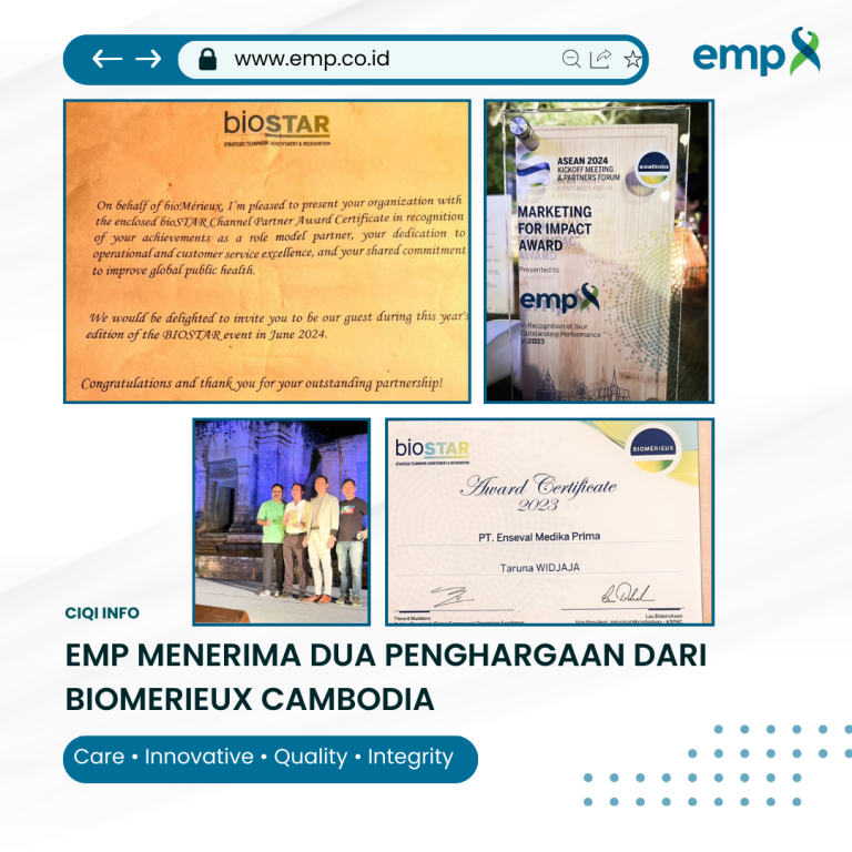 EMP MENERIMA DUA PENGHARGAAN DARI BIOMERIEUX CAMBODIA – PT. Enseval Medika Prima